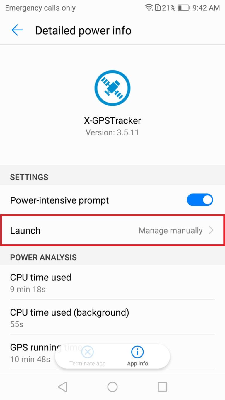 Huawei: Key settings — X-GPS