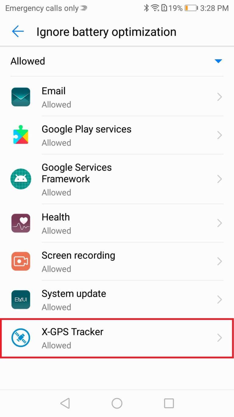 Huawei: Usage tips — X-GPS